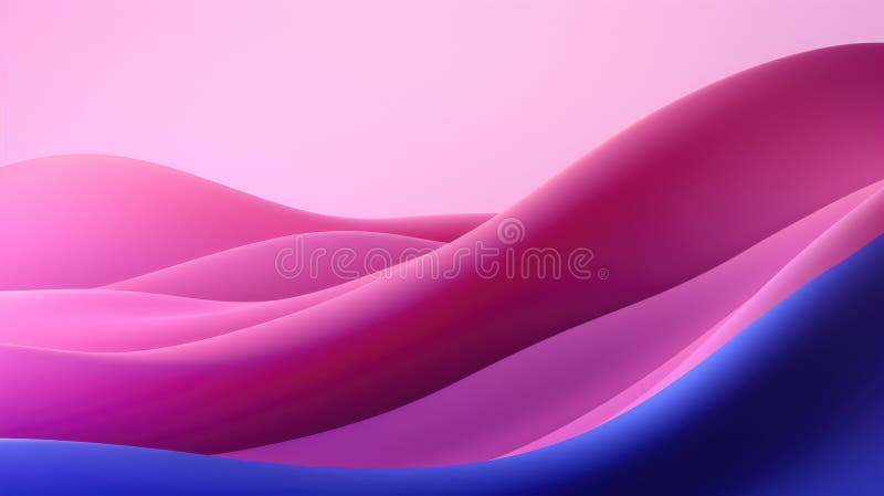 Pink Gradient Wave Background, Abstract Illustration Stock Illustration ...