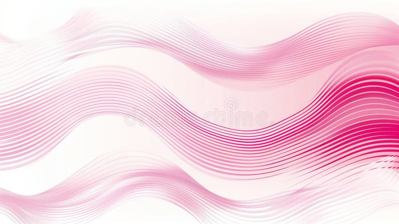 A Pink Gradient Wavy Lines Pattern, Vector Graphic on White Background ...