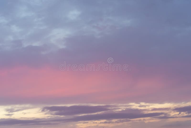 Pink Gray Blue Sky Sunset. Sky and Clouds Stock Image - Image of pastel ...