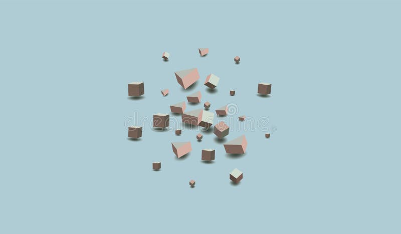 Pink and Gray Brick Vector Blue Background Stock Vector - Illustration ...