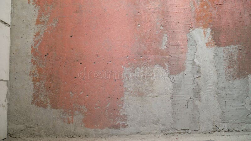 Pink and Gray Concrete Wall Showing Construction Progress. Stock ...