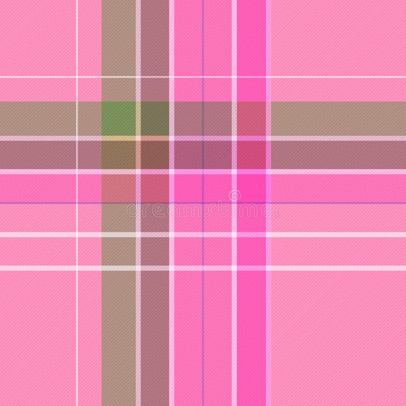 Pink and Green Check Seamless Pattern. Vector Patch for Scarf, Fabric ...