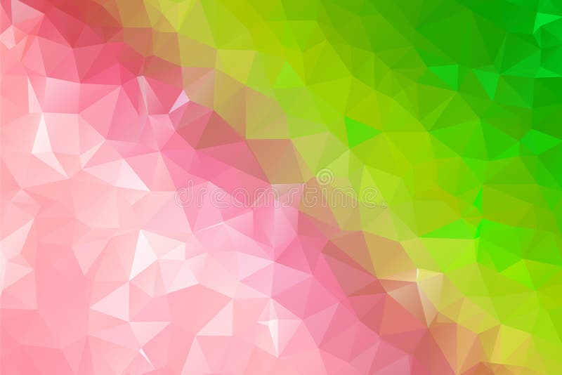 Pink & Green Crystals Triangles Abstract Low Poly Gradient Polygonal ...