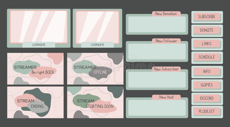 Red Stream Overlay Theme. Webcam Border, Game Screen Template and ...
