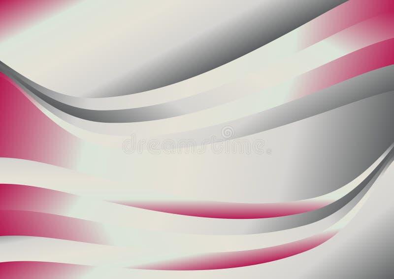 Pink and Grey Gradient Wave Background Stock Vector - Illustration of ...