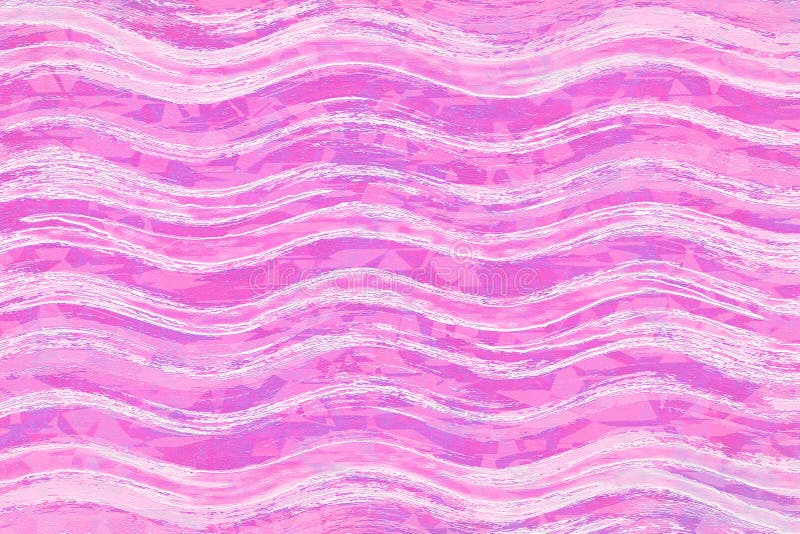 Pink Grunge Wavy Pattern Abstract Background Stock Illustration ...