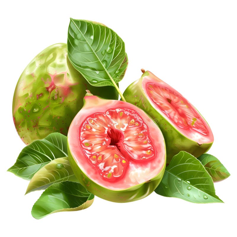 Pink Guava Fruit on Transparent Background - Ai Generated Stock ...