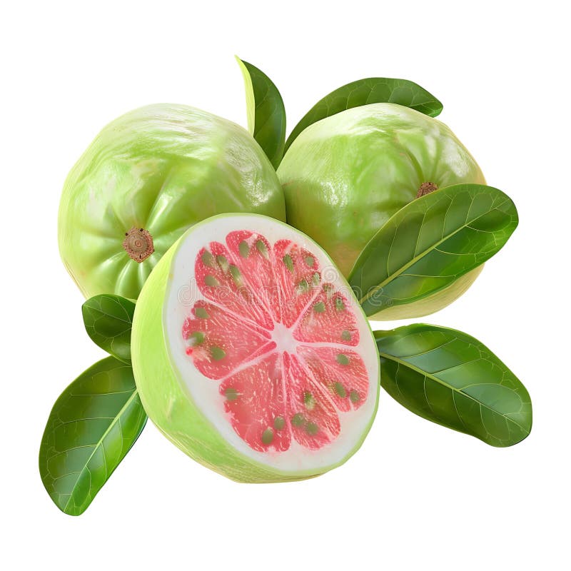 Pink Guava Fruit on Transparent Background - Ai Generated Stock ...