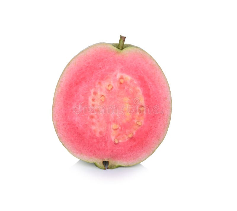 Sweet and Juicy Pink Guava Isolated on White Background Stock Photo ...