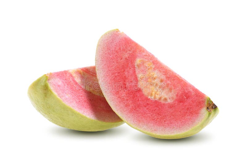 Pink Guava Slice on White Background Stock Image - Image of sweet ...