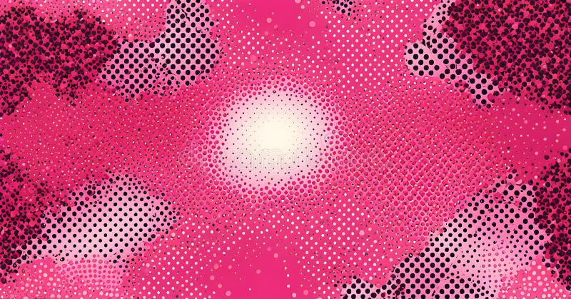 Pink Halftone Pop Art Background. Retro Vector Illustration Stock ...