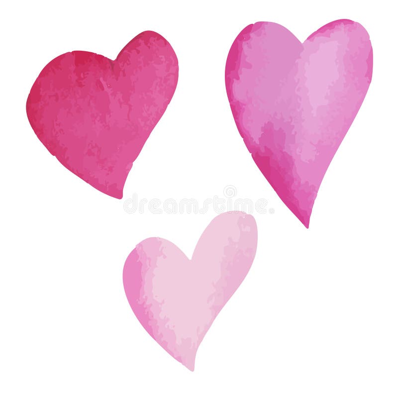 Pink Hand Drawn Heart, Vector Illustration without Background Stock ...