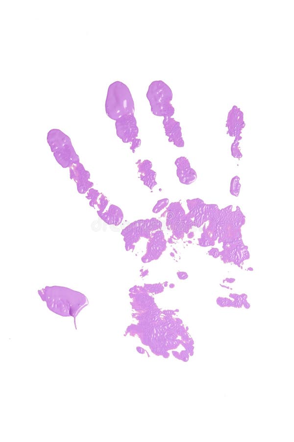 Violet Handprint, Depicting the Idea of To Stop Violence Against Stock ...