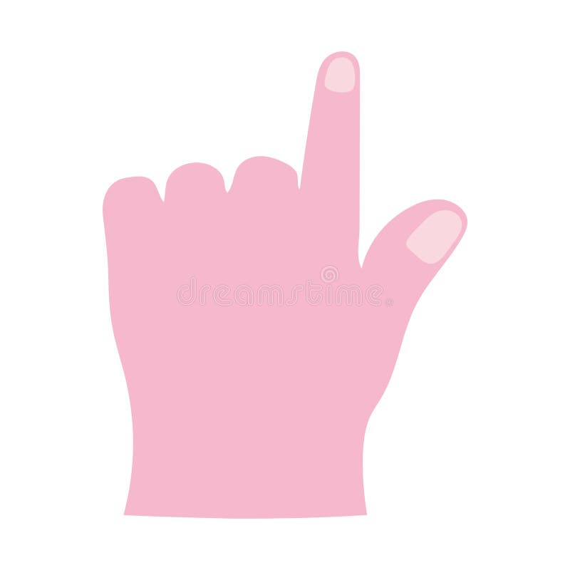 Pink hand representation stock illustration. Illustration of human ...