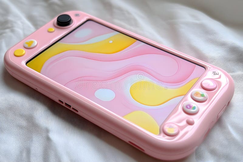 Pink Nintendo Switch Case stock illustration. Illustration of pink ...