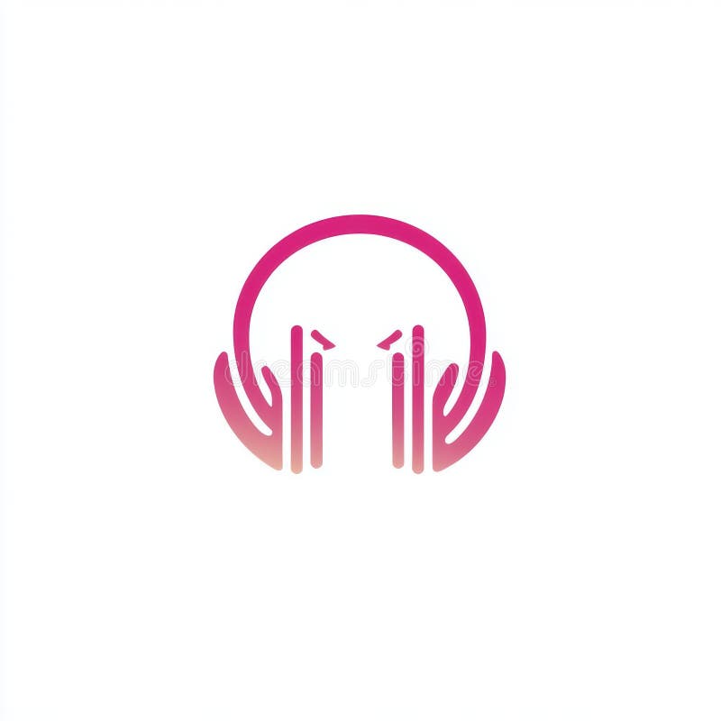 Pink Hands Circle Logo stock illustration. Illustration of marketing ...