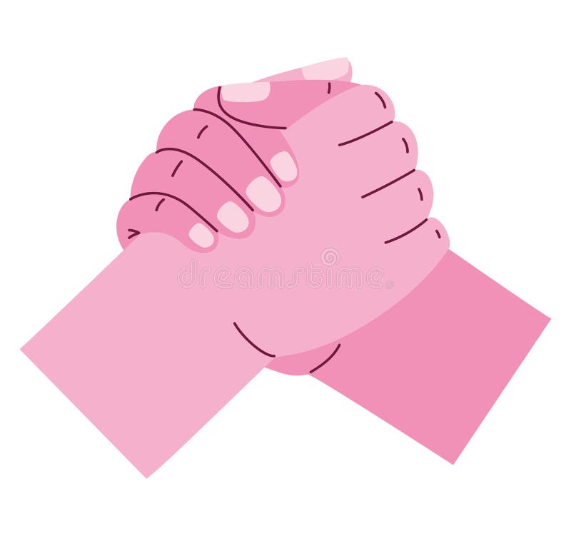 Pink hands illustration stock vector. Illustration of suport - 270803500
