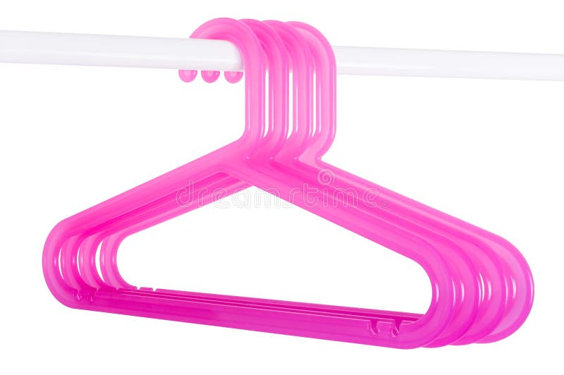 Colored Hangers on a Rod in a Wardrobe Stock Image - Image of storage ...