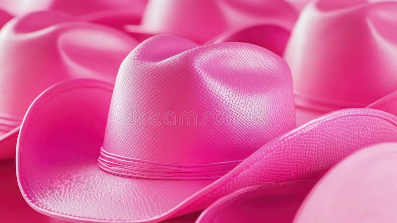 Pink Hats Stacked Together, a Creative and Playful Arrangement Stock ...