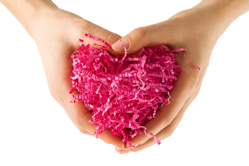 Pink heart stock image. Image of romance, hand, idea - 17880103