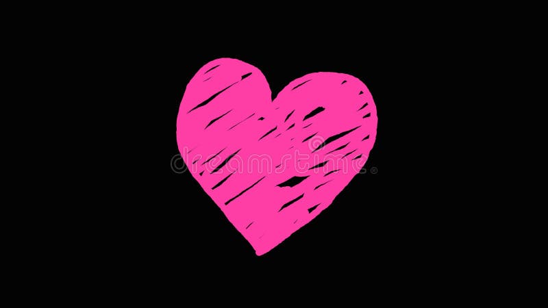 Pink Heart Animation Love Drawing,hand Drawn Stop Motion Stock Video ...