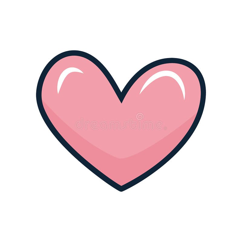 Pink Heart Design Suitable for Digital Art Stock Illustration ...