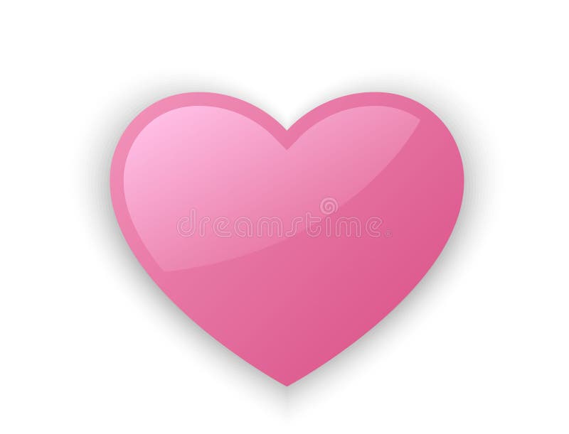 Pink Heart Emoji. Love, Romantic and Valentines Design. Isolated Vector ...