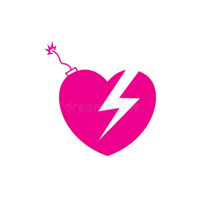 Pink Heart Explode Logo Design Vector Graphic Symbol Icon Illustration ...