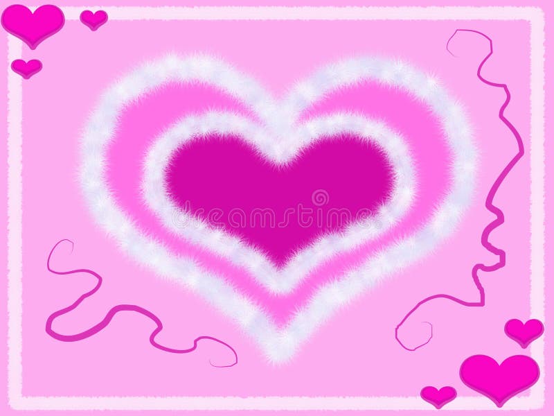 Pink Heart Frame stock illustration. Illustration of background - 7489648