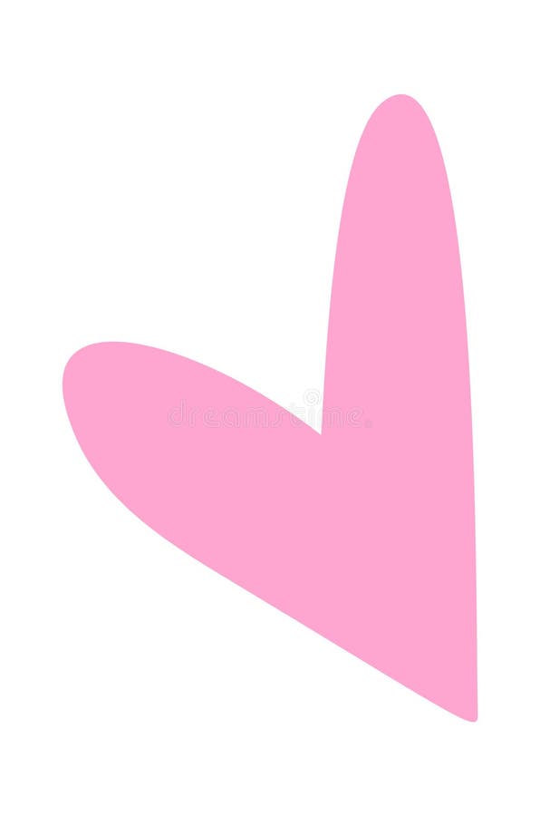 Pink Heart Hand Drawn Symbol Stock Illustration - Illustration of ...
