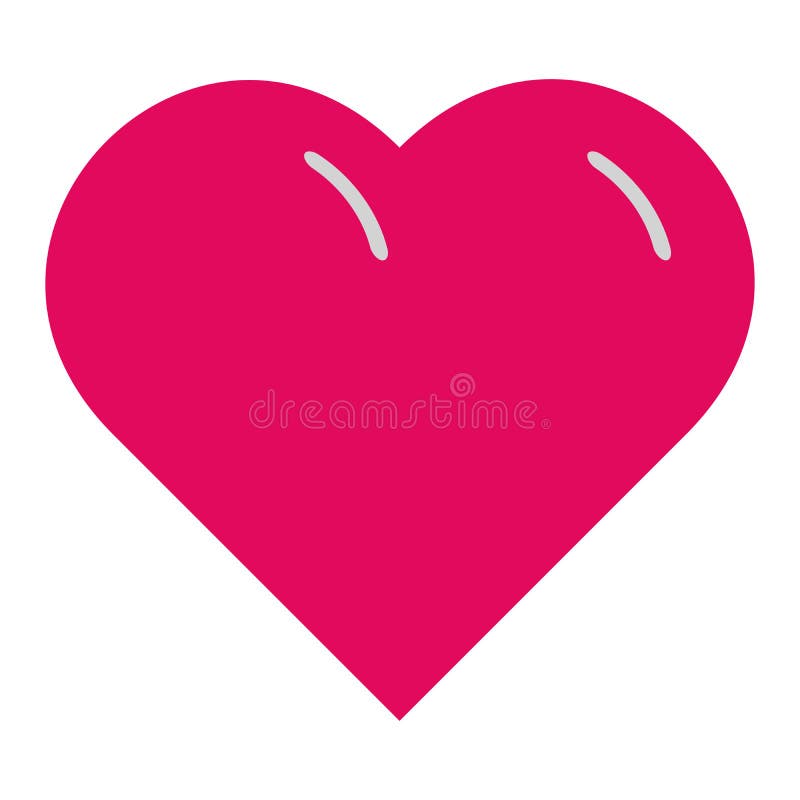 Pink heart with highlight stock vector. Illustration of wedding - 239314891