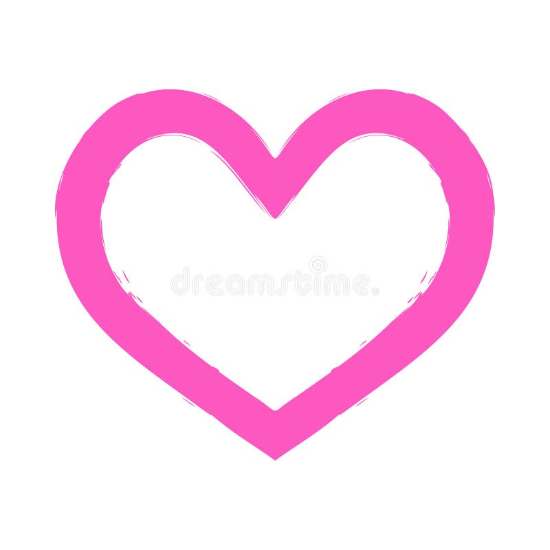 Pink Heart Icon, Love Symbol Stock Vector - Illustration of background ...