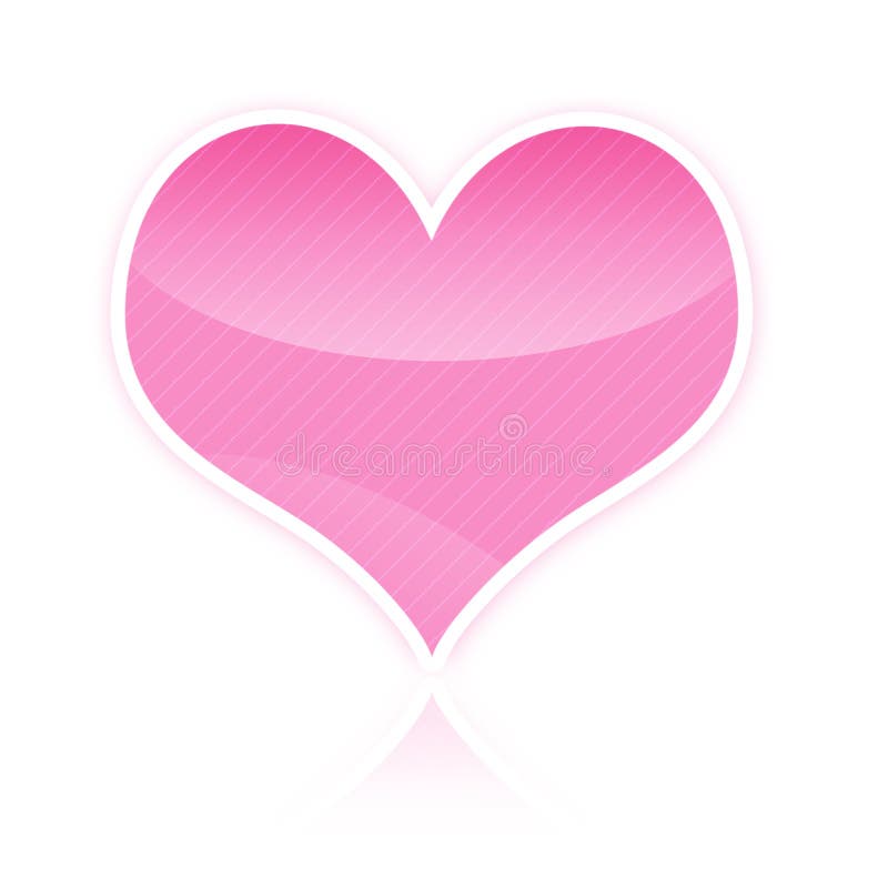Pink heart illustration stock illustration. Illustration of drawing ...