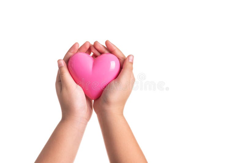 Mother Hand Hold Pink Ribbon Awareness Breast Cancer Awareness L Stock ...