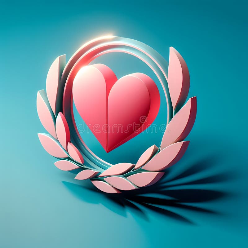 Pink heart logo stock illustration. Illustration of love - 303493845