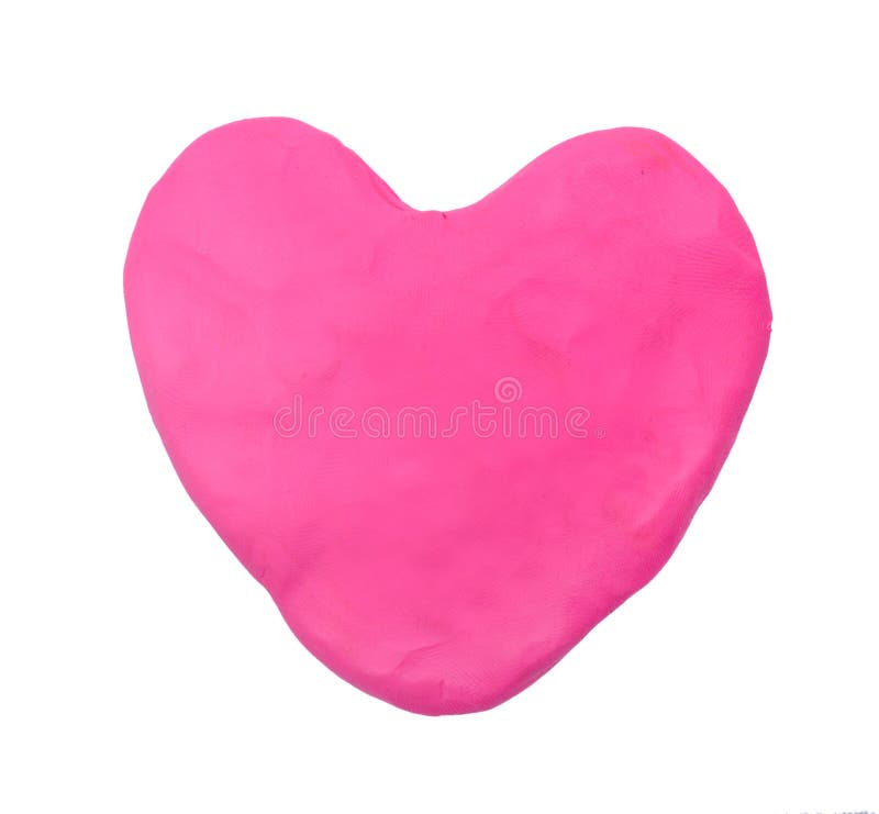 Pink Heart Shape Plasticine Clay Stock Image - Image of color, romance ...