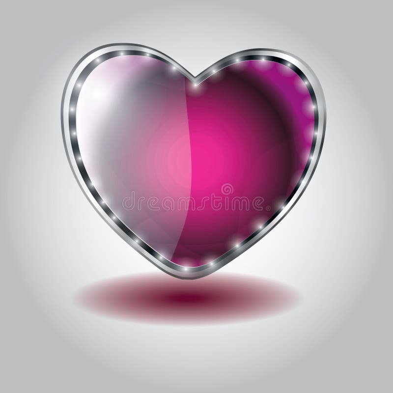 Fuchsia Gradient Heart Design Stock Illustration - Illustration of ...