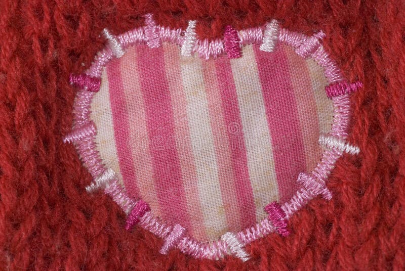 Pink heart shaped patch stock image. Image of present - 8121301