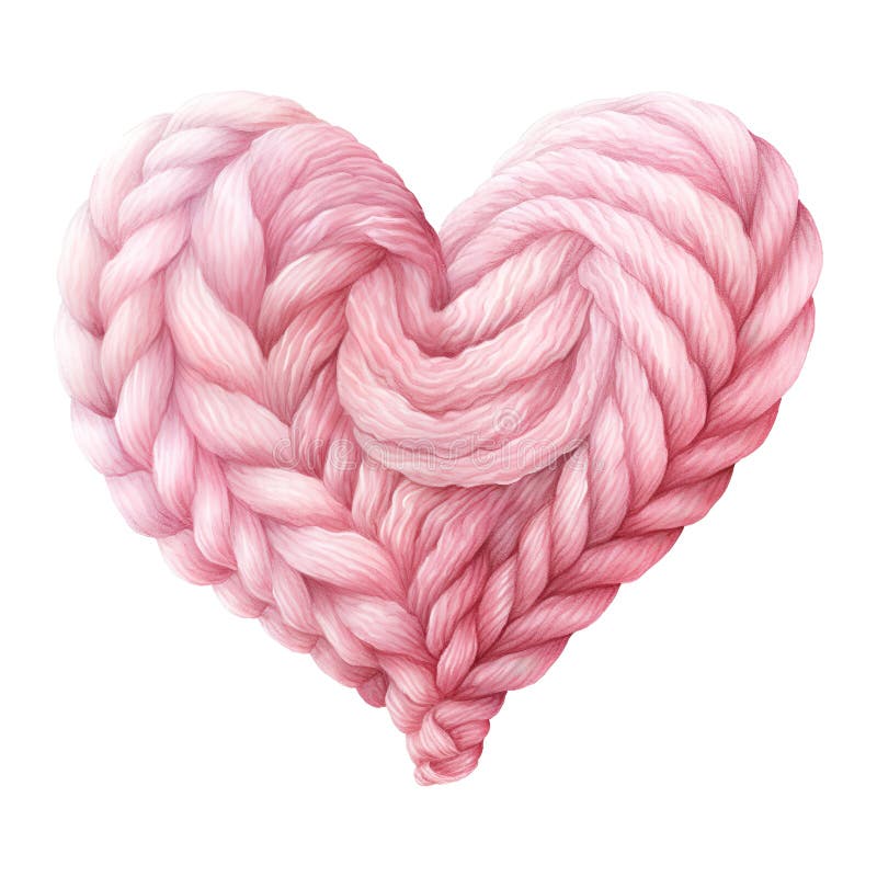 Pink Heart Shaped Yarn stock image. Illustration of symbol - 303913753