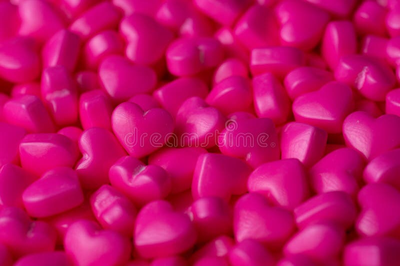 Pink Heart Sugar Sprinkles Close Up Texture Stock Photo - Image of ...