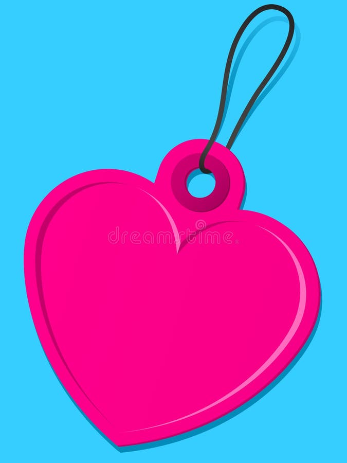 Pink heart and banner stock vector. Illustration of rendering - 5895206