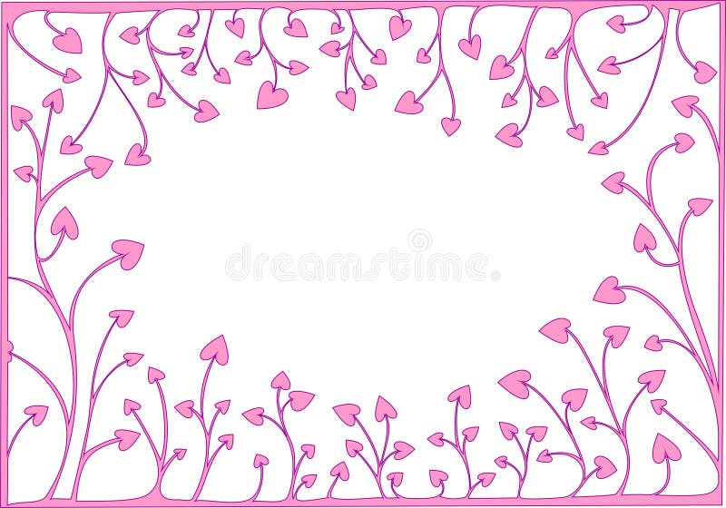 Pink hearts stock vector. Illustration of figured, curve - 7410965