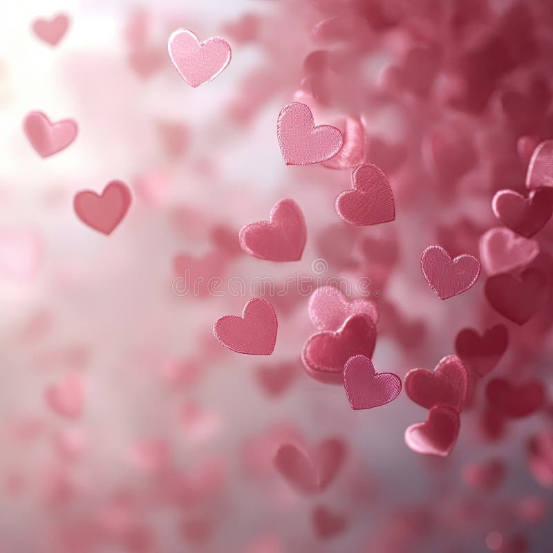 Pink Hearts Falling stock image. Image of delicate, soft - 360575121