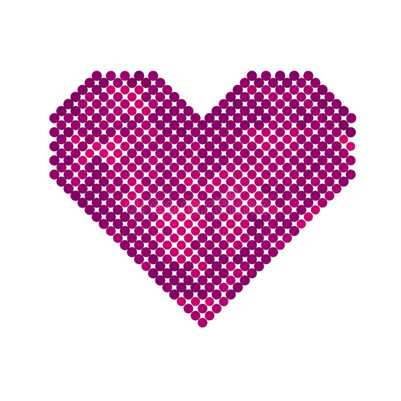 Heart with halftone effect stock vector. Illustration of retro - 107550924