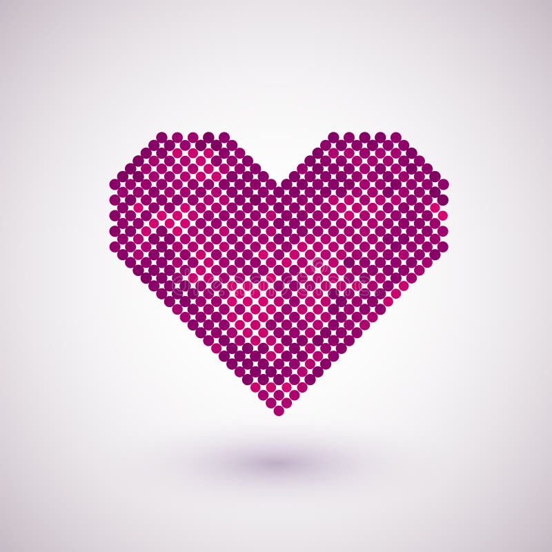 Heart with halftone effect stock vector. Illustration of poster - 122828803