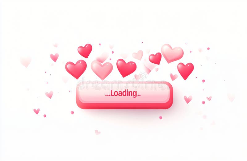Pink Hearts Loading Bar Valentine S Day Love Romance Digital Animation ...