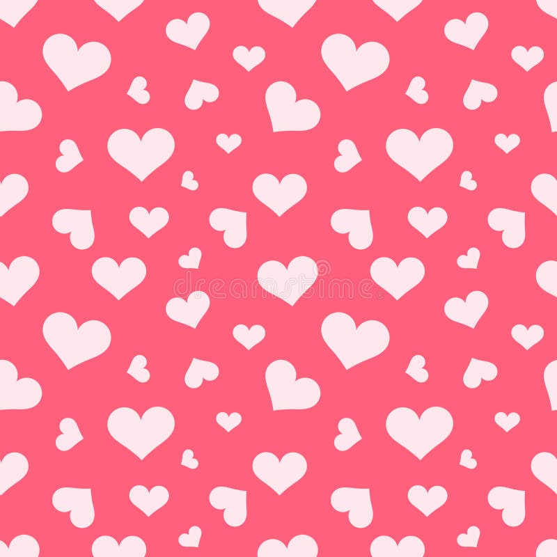 Pink hearts pattern stock vector. Illustration of pattern - 137311742