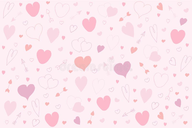 Pink hearts pattern stock illustration. Illustration of pink - 174700317