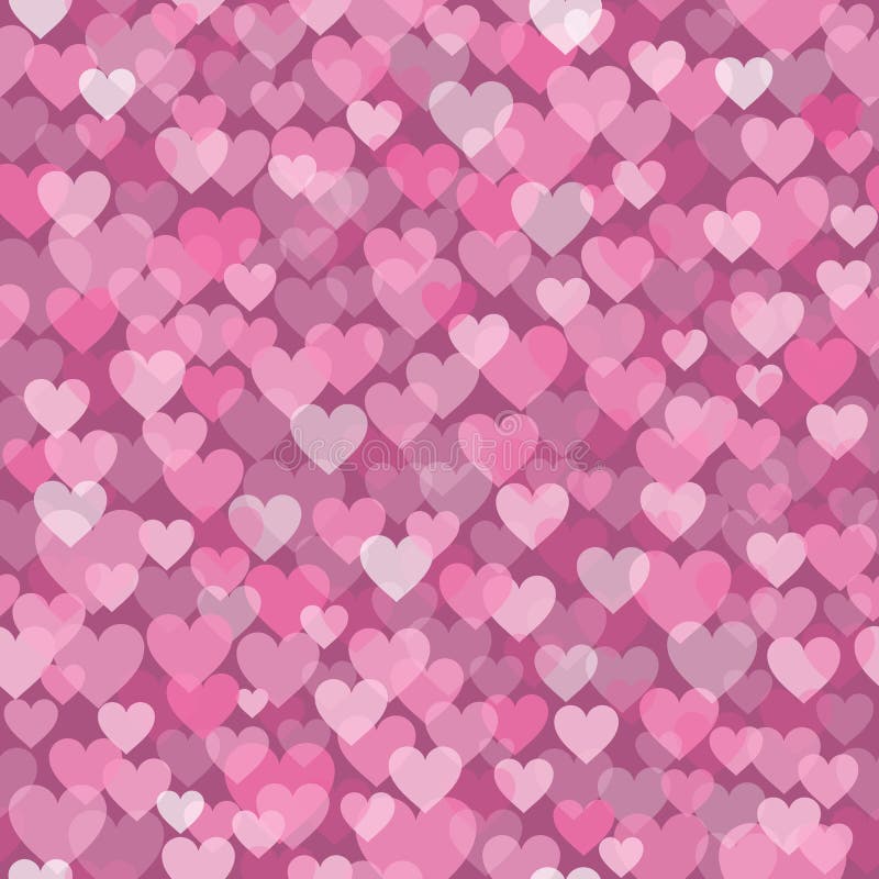 Pink hearts pattern stock vector. Illustration of rambling - 58030463