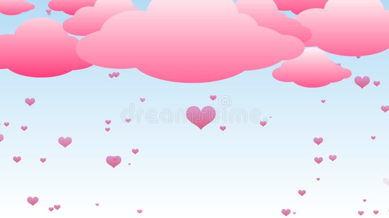 Pink hearts animation stock video. Video of affection - 84832117